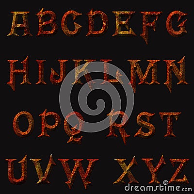 Iron Rusty Letters, Metal Vermilion Rust Alphabet Royalty Free Stock ...