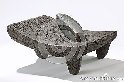 Metate, Mexican Stone Utensil Royalty Free Stock Image - Image: 15424756