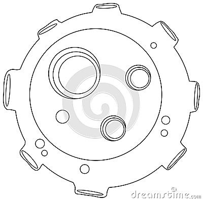 Meteorite Doodle Outline For Colouring Cartoon Vector | CartoonDealer ...