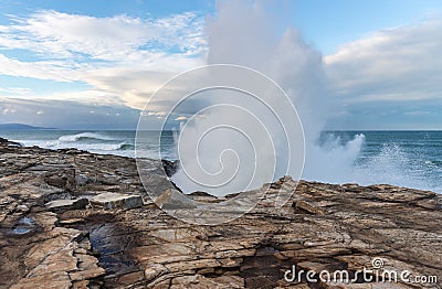 10-meter Waves Break On Cliffs Of Asturias Royalty-Free Stock Image ...