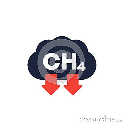 Methane Emissions, CH4 Gas Icon, Vector Art | CartoonDealer.com #238257510