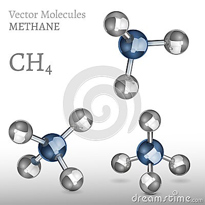 Methane Molecules Set Cartoon Vector | CartoonDealer.com #89301517