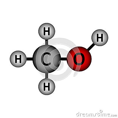 Methanol Molecule Icon Royalty-Free Cartoon | CartoonDealer.com #168368987