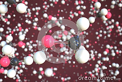 Methanol Molecule, Scientific Molecular Model, 3d Rendering Royalty ...