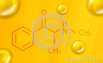 Methcathinone Chemical Formula. Methcathinone 3D Realistic Chemical ...
