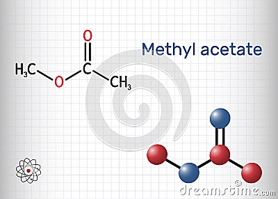 Methyl Acetate, Methyl Ethanoate Molecule. It Is Acetate Ester, Solvent ...