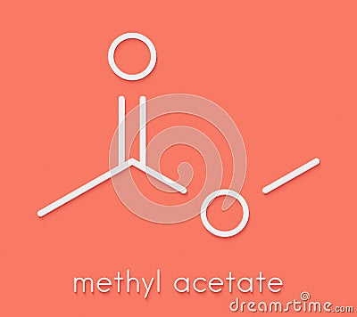 Methyl Acetate Solvent Molecule. Skeletal Formula. Stock Photography ...