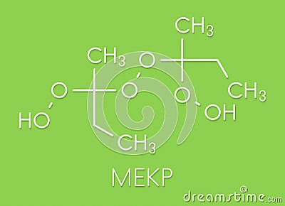 Methyl Ethyl Ketone Peroxide MEKP Explosive Molecule. Skeletal Formula ...