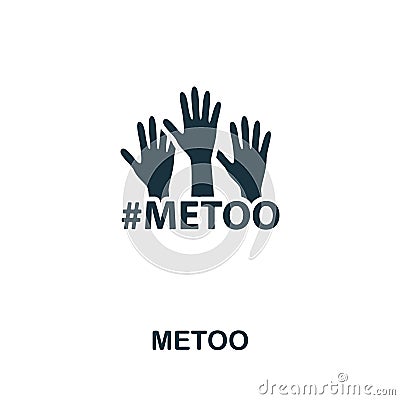 Metoo Icon. Monochrome Simple Line Harassment Icon For Templates, Web ...