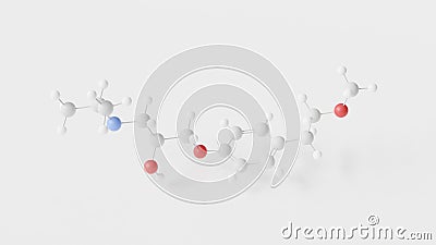 Metoprolol Molecule 3d, Molecular Structure, Ball And Stick Model ...