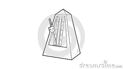 Metronome icon animation stock footage. Video of control - 230016656