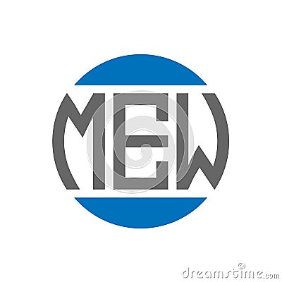 MEW Letter Logo Design On White Background. MEW Creative Initials ...