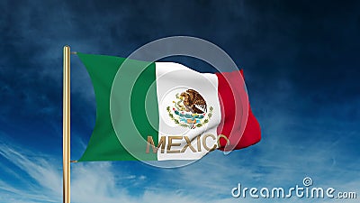 Mexico Flag Slider Style with Title. Waving in the Stock Video - Video ...