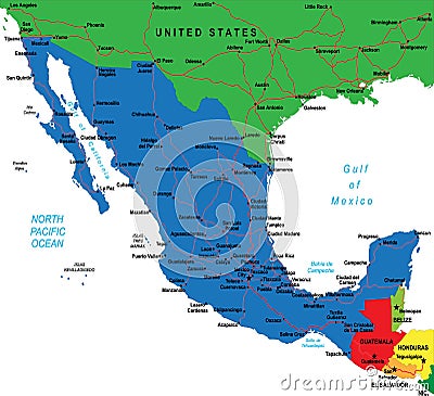 Mexico Map Royalty Free Stock Images - Image: 25978749