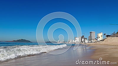 Mexico Mazatlan Beach and Skyline Stock Video - Video of light, view ...