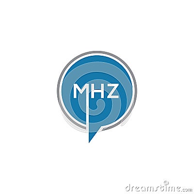 MHZ Letter Logo Design On Black Background. MHZ Creative Initials ...