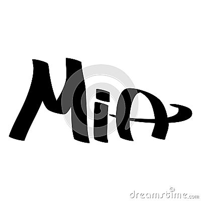 Mia Female Name Street Art Design. Graffiti Tag Mia. Vector Art ...