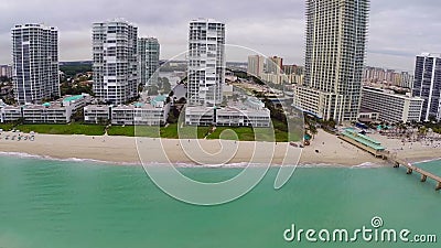 Miami Beach Oceanfront Condos Stock Footage - Video of angle ...