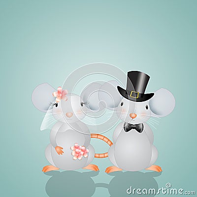 Mice Married Royalty-Free Illustration | CartoonDealer.com #69604845