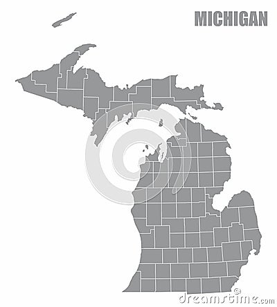 Michigan County Map Stock Photography | CartoonDealer.com #186715742