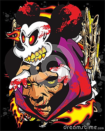 MICKEY MOUSE ZOMBIE ILLUSTRATION | CartoonDealer.com #261862112