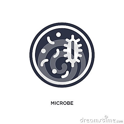 Microbe Icon On White Background. Simple Element Illustration From ...