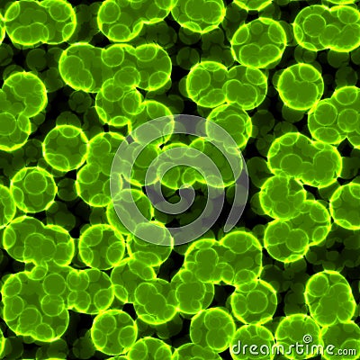 Microbe, Virus, Bacteria Or Cell Green Texture Stock Image ...