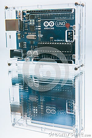Microcontroller Arduino Uno Breadboard Processor Editorial Photo | CartoonDealer.com #106526485
