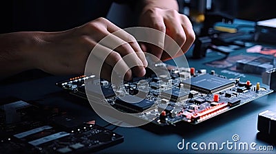 Microelectronics Engineer Designing New Chips Stock Image ...