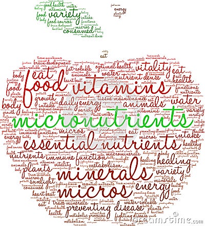 Micronutrients Word Cloud Cartoon Vector | CartoonDealer.com #158976079