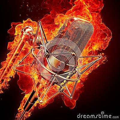 Microphone & Fire Royalty Free Stock Photo - Image: 16019915