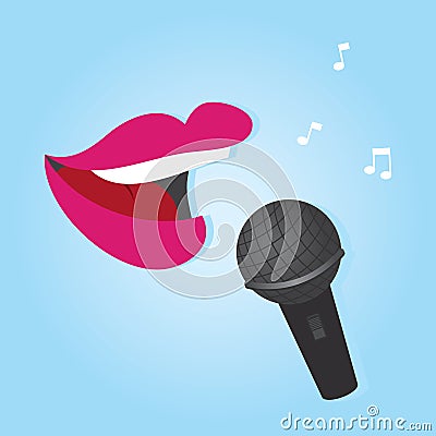 Microphone Lips Stock Photo - Image: 28963960