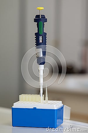 Micropipette In The Chemistry Laboratory Stock Photo | CartoonDealer ...