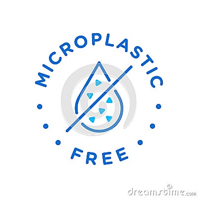 Microplastic Free Vector Icon Logo Badge Concept Design | CartoonDealer ...