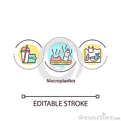 Microplastics Concept Icon Cartoon Vector | CartoonDealer.com #214116013