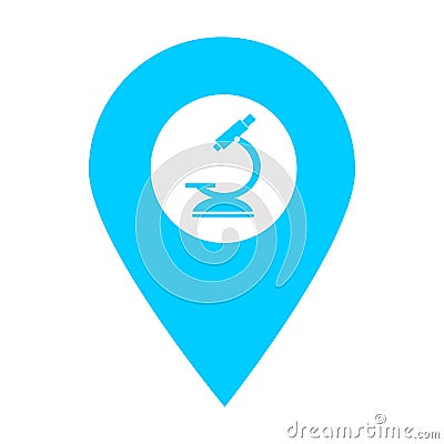 Microscope Map Pin Pointer Icon. Element Of Map Point For Mobile Concept And Web Apps. Icon For ...