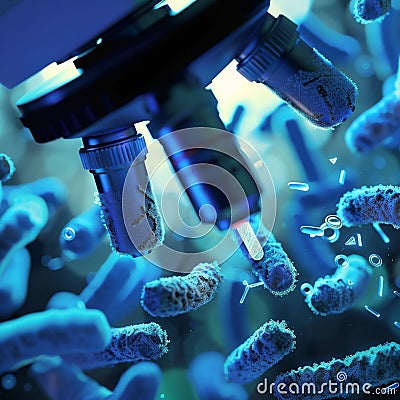 Microscope Observing Bacteria Stock Photo | CartoonDealer.com #311906448