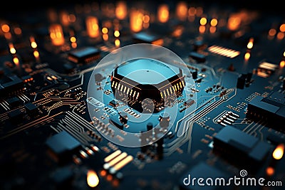 Microscopic Dance Processor, Resistors, And Microchips Create ...