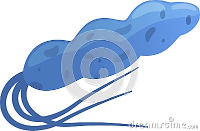 Microscopic Representation Of A Blue Prokaryotic Microorganism With ...