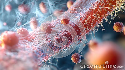 Microscopic View Of Cellular Structures In Motion Royalty-Free Stock ...