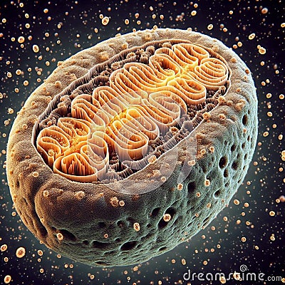 Microscopic View Of A Mitochondria Royalty-Free Stock Photography ...