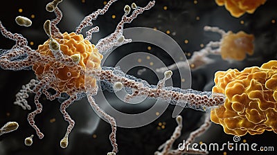 Microscopic View Shows Dynamic Protein Crosslinking. Actin, Spectrin ...