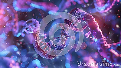 A Microscopic View Of Small Interfering RNA Molecules Binding To MRNA ...