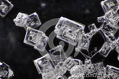 Microscopic View Of Sodium Chloride Crystals Royalty-Free Stock Image ...