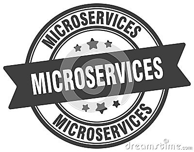Microservices Stamp. Microservices Label On Transparent Background ...