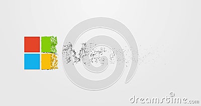 Microsoft Animated Logo 4K stock footage. Video of logo - 150464104