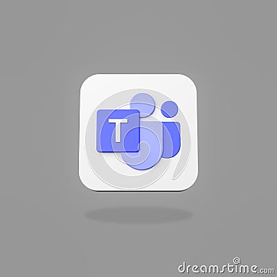 Microsoft Teams Logo On Flat Gray Background Editorial Photo ...