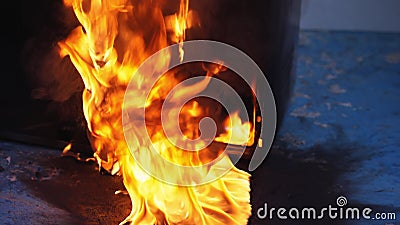 Microwave Oven on Fire. the Concept of Fire in the Kitchen. Stock Video ...