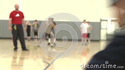 Middle School Students Playing Kickball at Gym (7 of 10) Stock Video ...