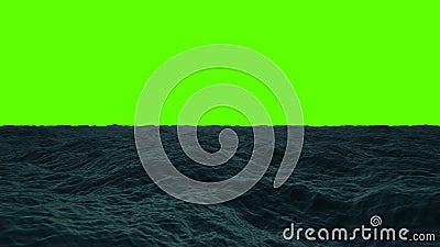 Winter Ocean Waves on a Green Screen Stock Video - Video of river ...
